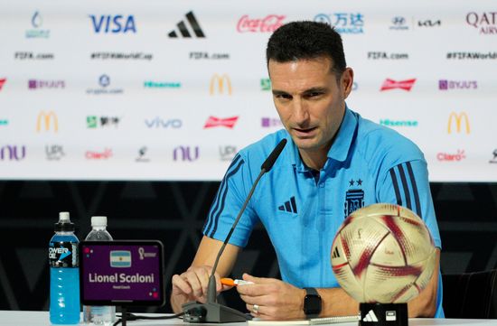Manager Lionel Scaloni Argentina Press Conference Editorial Stock Photo ...