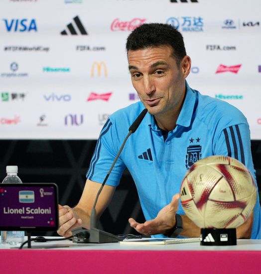 Manager Lionel Scaloni Argentina Press Conference Editorial Stock Photo ...