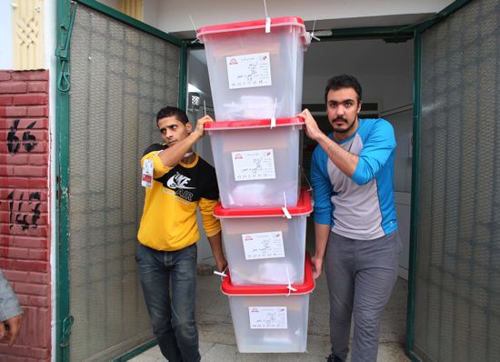 Employees Load Ballot Boxes Stadium Supervised Editorial Stock Photo ...