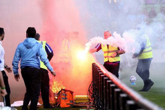 Security Throw Flares Into Buckets Sand Editorial Stock Photo - Stock ...