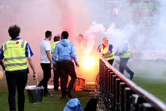 Security Throw Flares Into Buckets Sand Editorial Stock Photo - Stock ...