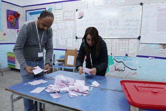 Election Officials Count Votes After Polls Editorial Stock Photo ...