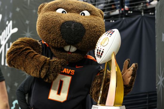 Benny Beaver Poses Championship Trophy During Editorial Stock Photo ...
