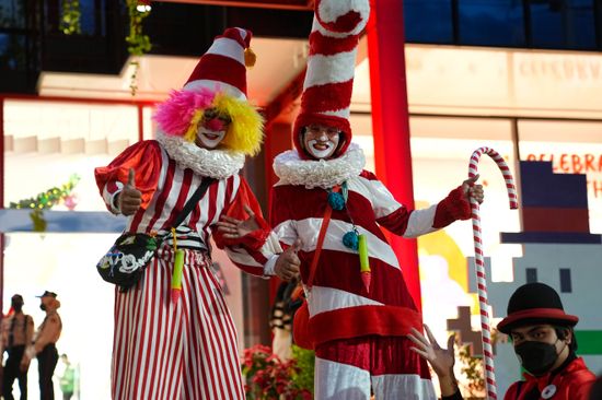 Clowns Perform During Carnival Front Shopping Editorial Stock Photo ...