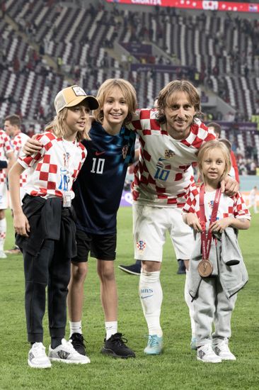Luka Modric Croatia Celebrates His Children Editorial Stock Photo ...