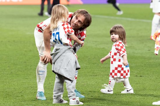 Luka Modric Croatia Celebrates His Daughter Editorial Stock Photo ...