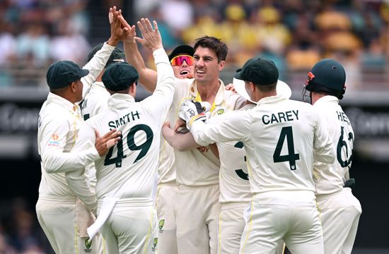 Australian Bowler Pat Cummins C Reacts Editorial Stock Photo - Stock ...