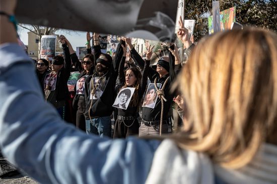 Protesters Perform Execution Scene Ropes Around Editorial Stock Photo ...