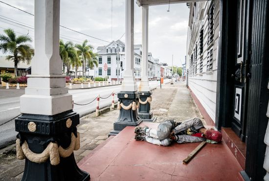 Paramaribo Homeless Man Center Paramaribo Editorial Stock Photo - Stock ...