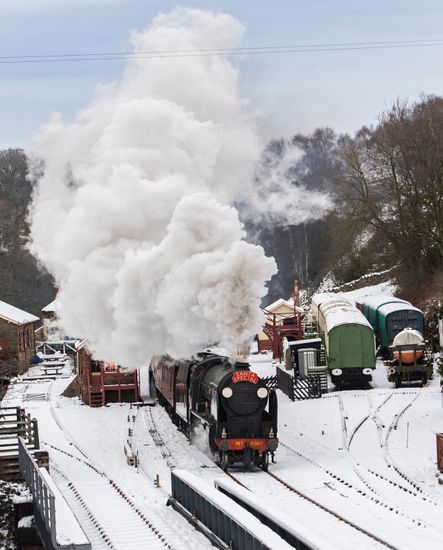 Santa Special Steam Train Passes Through Editorial Stock Photo - Stock ...