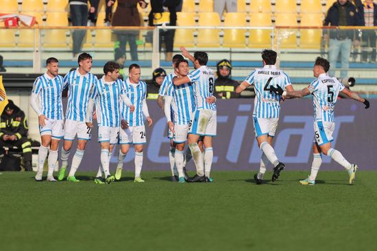 Simone Rabbi Spal Celebrates After Scoring Editorial Stock Photo ...