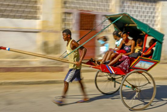 Man Running His Walking Rickshaw Toliara Editorial Stock Photo - Stock ...