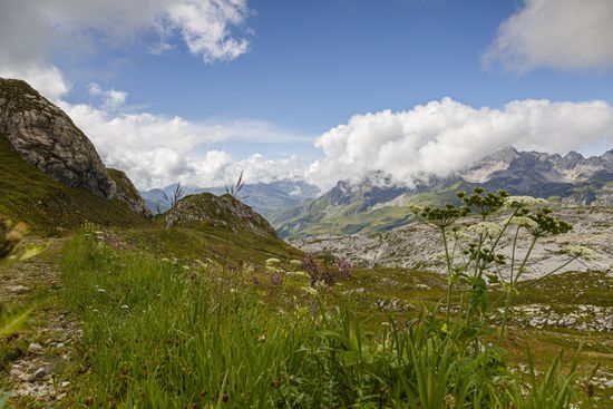 View Gehrengrat Over Fogshrouded Peaks Alps Editorial Stock Photo ...