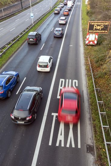 Traffic Rush Hour Bus Lane Taxi Editorial Stock Photo - Stock Image ...