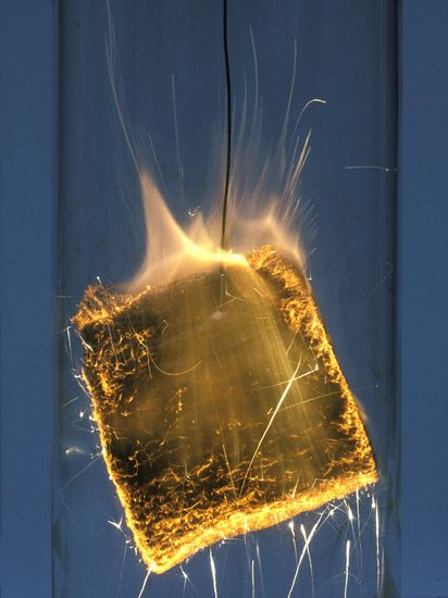 Burning Steelwool Oxygen Environment Iron Editorial Stock Photo - Stock ...