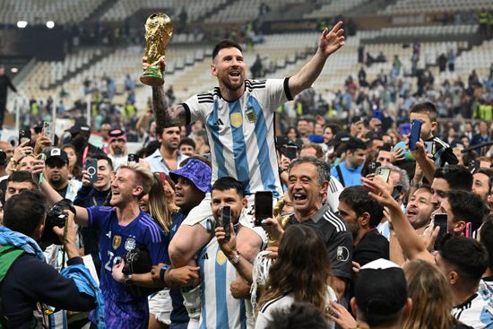 Arms Fans Lionel Messi Celebrates World Editorial Stock Photo - Stock ...