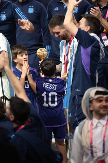 Argentinas Captain Forward Lionel Messi Celebrates Editorial Stock ...