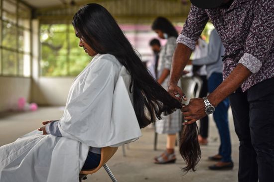 Student Prepares Donate Locks Her Hair Editorial Stock Photo - Stock ...