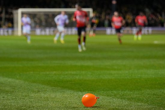 Orange Balloon Finds Way Onto Pitch Editorial Stock Photo - Stock Image ...