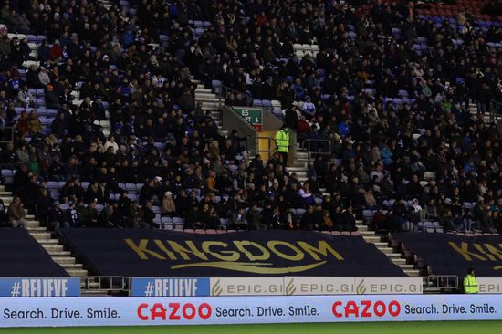 Wigan Athletic Fans Behind Pitchside Led Editorial Stock Photo - Stock ...