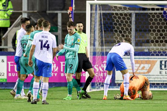Referee Tom Reeves Sends Off Paul Editorial Stock Photo - Stock Image ...