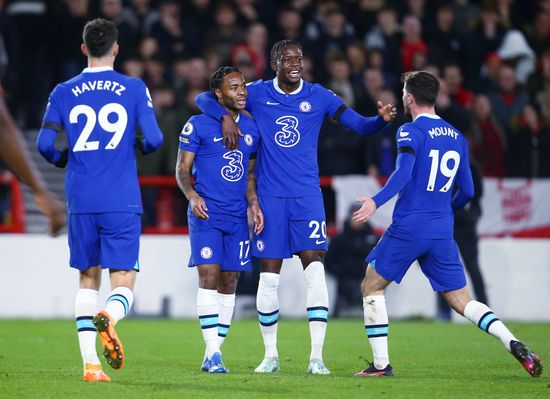 Raheem Sterling Chelsea Celebrates Scoring Opening Editorial Stock ...