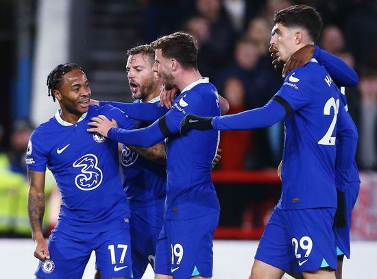 Raheem Sterling Chelsea Celebrates Scoring Opening Editorial Stock ...