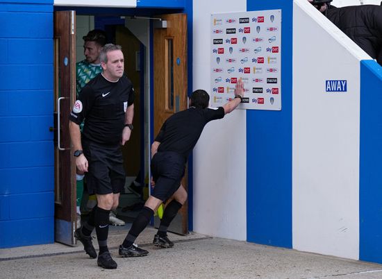 Referee Carl Brook Walks Past His Editorial Stock Photo - Stock Image ...