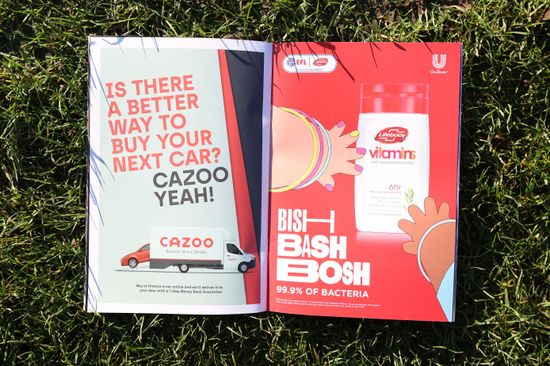 Cazoo Lifebuoy Advert Match Day Programme Editorial Stock Photo - Stock ...