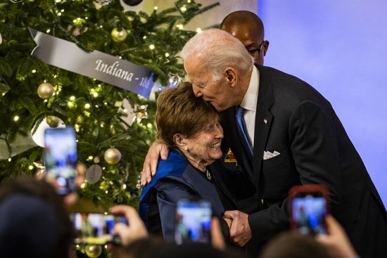 Us President Joe Biden Hugs Bronia Editorial Stock Photo - Stock Image ...