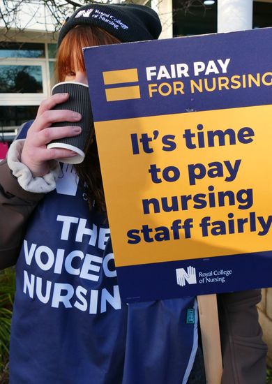 Nurses On Picket Line Outside Royal Editorial Stock Photo - Stock Image ...