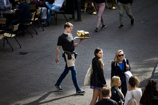 20220421 173701 Utrecht Waiter Walks Across Editorial Stock Photo ...