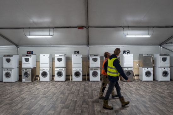 20220910 110436 Zoutkamp Hall Washing Machines Editorial Stock Photo ...