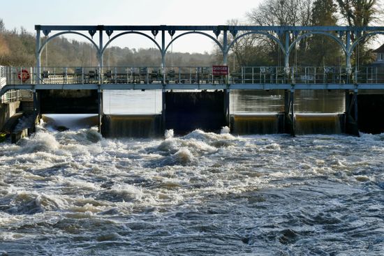 Sluice Gates Marsh Lock Salmon Ladder Editorial Stock Photo - Stock ...
