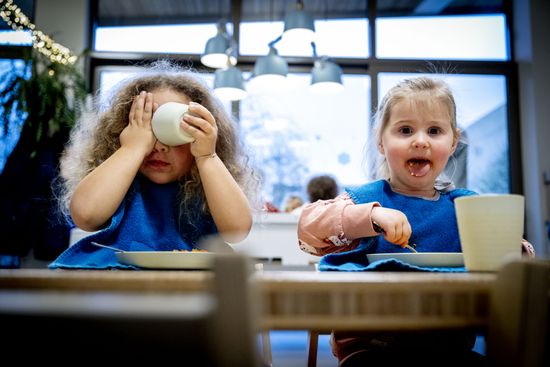Children Play Creche Teacher Childcare Location Editorial Stock Photo ...