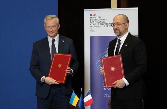Bruno Le Maire Denys Shmygal French Editorial Stock Photo - Stock Image ...