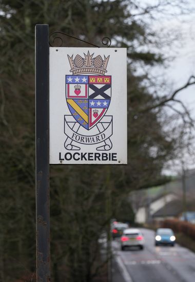 Town Limits Road Sign Town Lockerbie Editorial Stock Photo - Stock ...