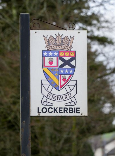 Town Limits Road Sign Town Lockerbie Editorial Stock Photo - Stock ...