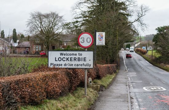Town Limits Road Sign Town Lockerbie Editorial Stock Photo - Stock ...