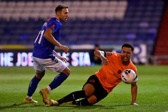 Hallam Hope Oldham Athletic Tussles Isaiah Editorial Stock Photo ...
