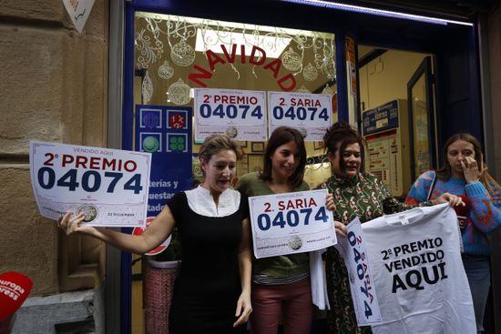 Workers Lottery Outlet Display Banners Secondprize Editorial Stock ...