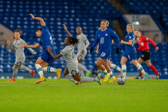 Chelsea Forward Sam Kerr 20 Tackled Editorial Stock Photo - Stock Image ...