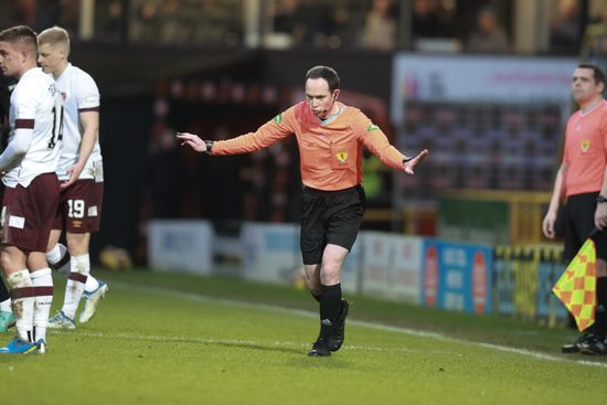 Referee Colin Steven Rules Out Hearts Editorial Stock Photo - Stock ...
