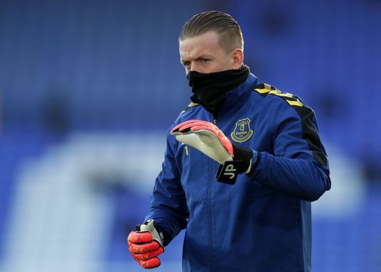 Everton Goalkeeper Jordan Pickford Wraps Against Editorial Stock Photo ...