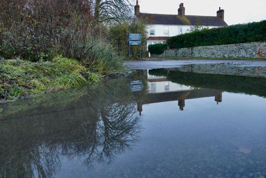 Flooded Country Lanes After More Rain Editorial Stock Photo - Stock ...