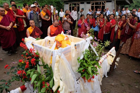 Buddhist Cremation Ceremony Village Singhik North Editorial Stock Photo ...