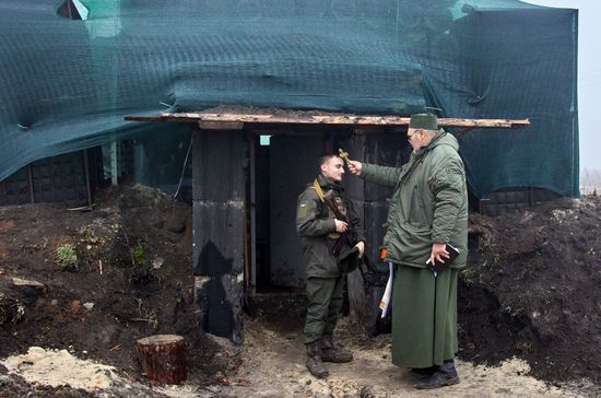 Orthodox Priest Blesses National Guard Soldier Editorial Stock Photo ...