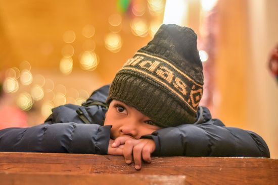 Young Christian Devotee Prays Inside Holy Editorial Stock Photo - Stock ...