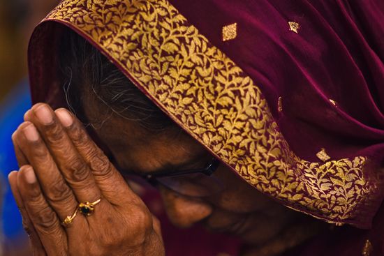 Christian Devotee Offers Prayer Mark Birth Editorial Stock Photo ...