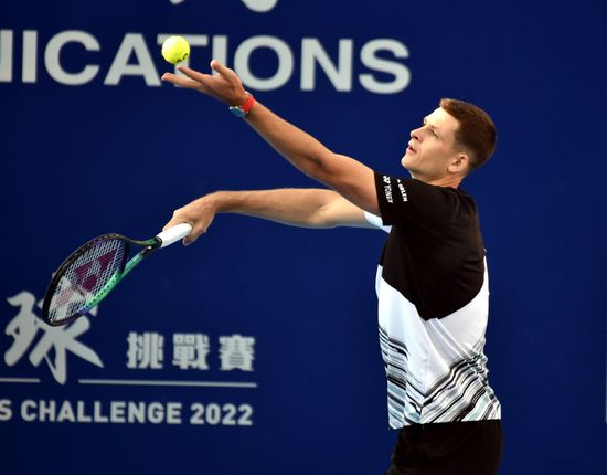 Hubert Hurkacz Poland Serves Against Cameron Editorial Stock Photo - Stock Image | Shutterstock